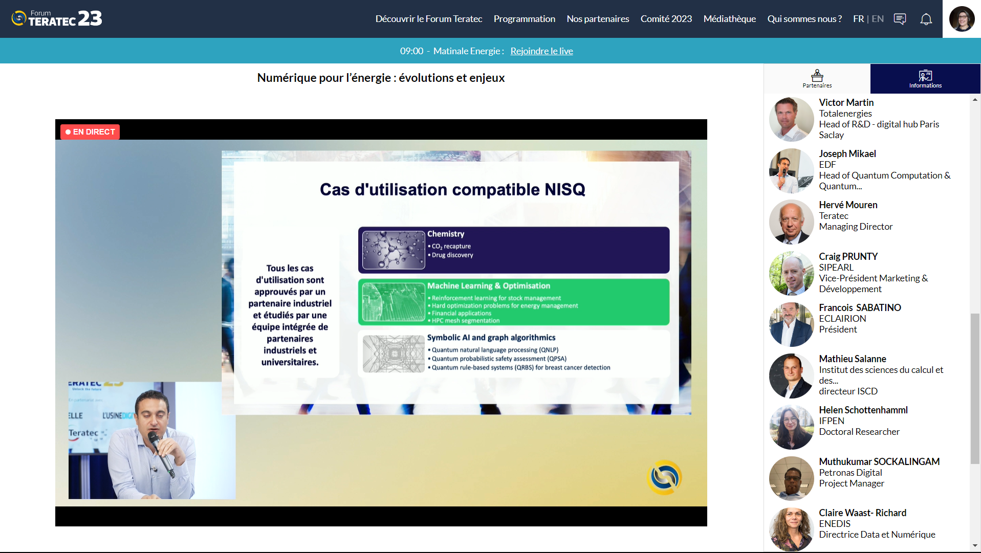 NEASQC presentation on smart charging at Teratec Forum - NEASQC